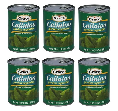 Grace Callaloo 6-Pack - Nutrient-Packed Jamaican Greens in Salt Water ...
