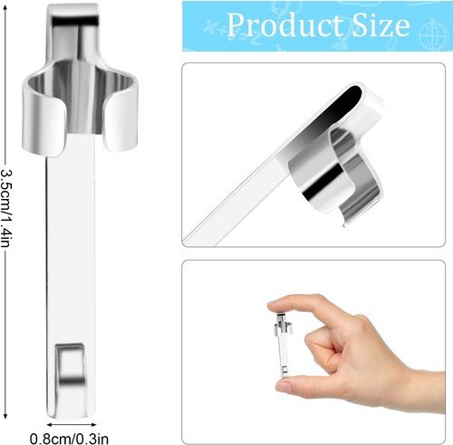 20 Pieces Metal Pen Clips Pencil Holder Clip Snap in Pencil Clips Slide ...