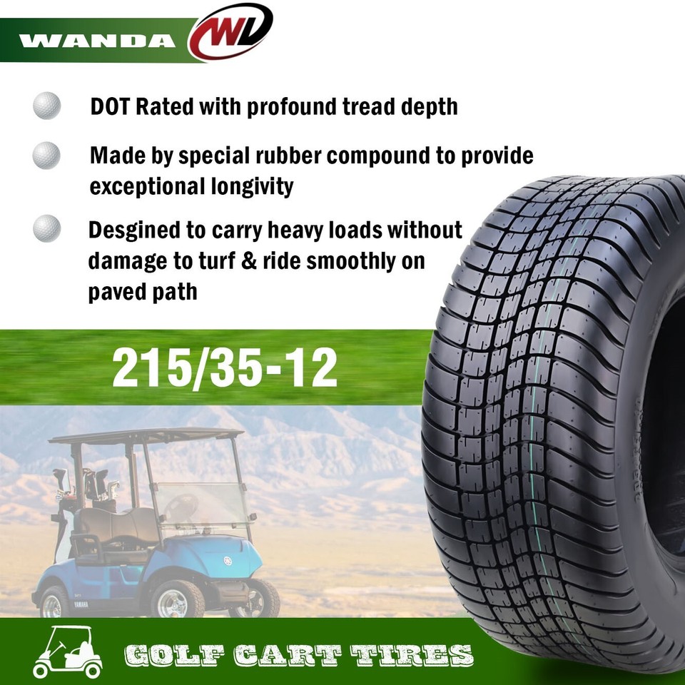 WANDA 215/35-12 Golf Cart ATV Tires 4 Ply 215/35x12 -Set 4 -14013 | eBay