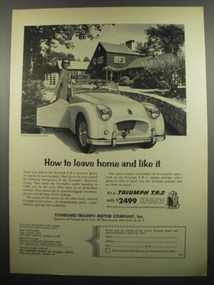 1955 Triumph T.R.2 Car Ad - How to leave home and like it | eBay