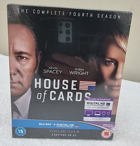 House of Cards The Complete Fourth Season 4 Disc Set Blu-Ray Sealed ...