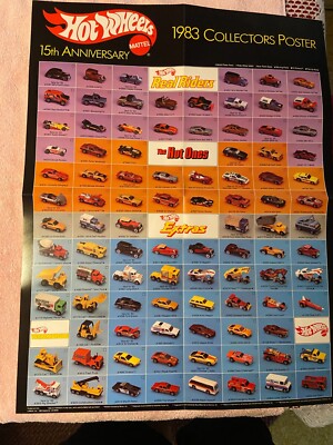 hot wheels poster vintage 1983 15th anniversary | eBay