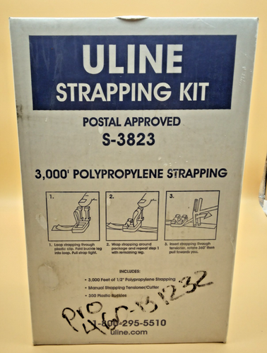 Uline Strapping Kit S-3823 Postal Approved 3000 Ft Polypropylene Cutter ...