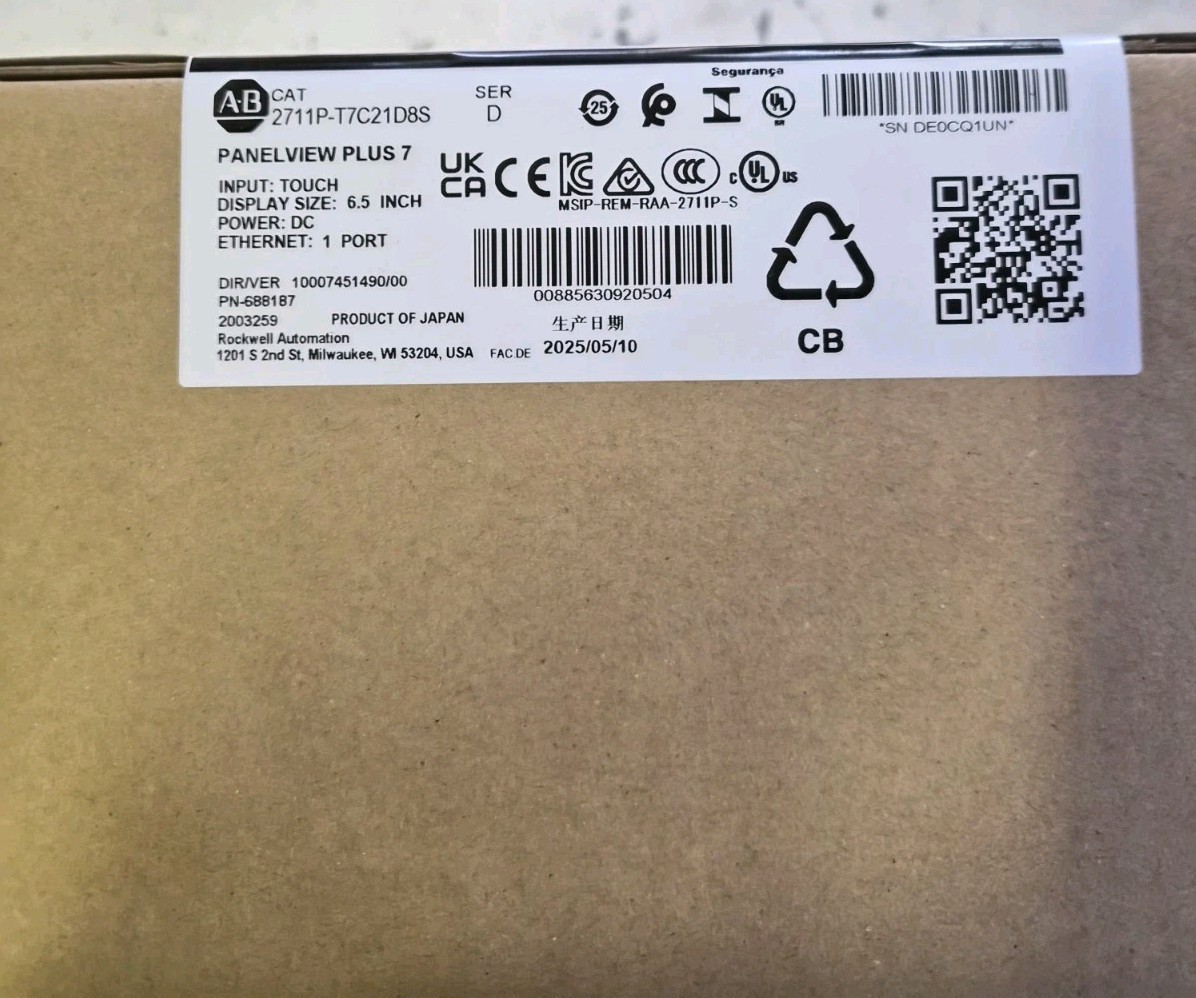 Allen-Bradley PanelView Plus 7 6.5 inch Touch Screen Operator Interface ...