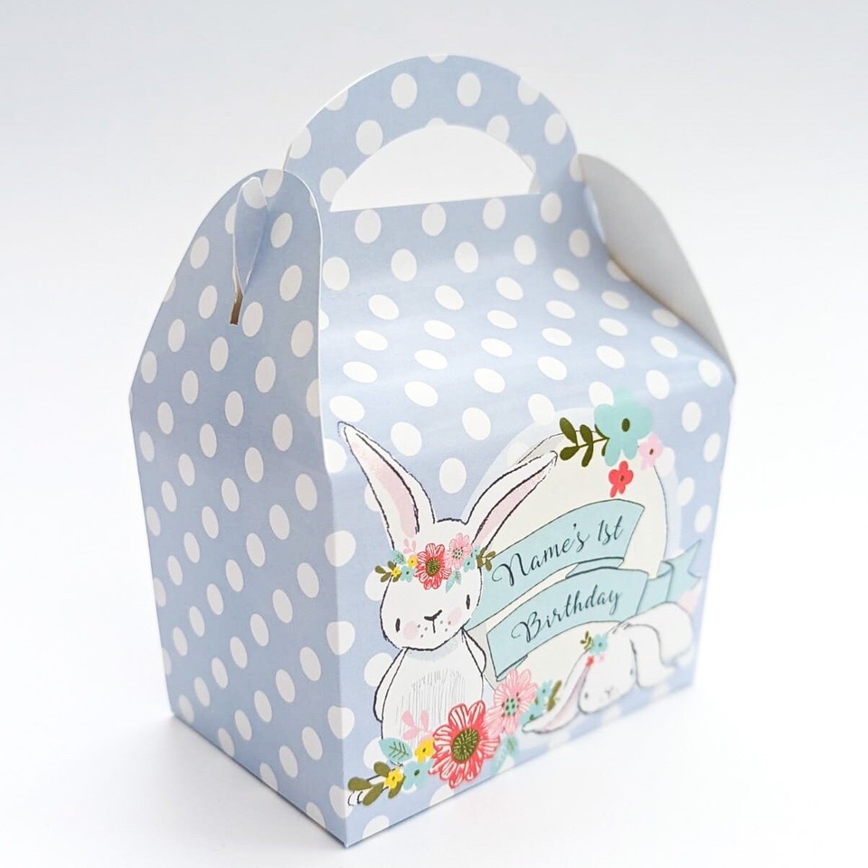 Bunny Rabbit Girls' Children's Personalised Party Boxes Gift Favour ...