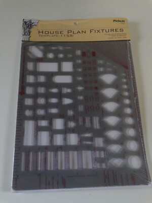 pickett house plan fixtures template:1153i | eBay