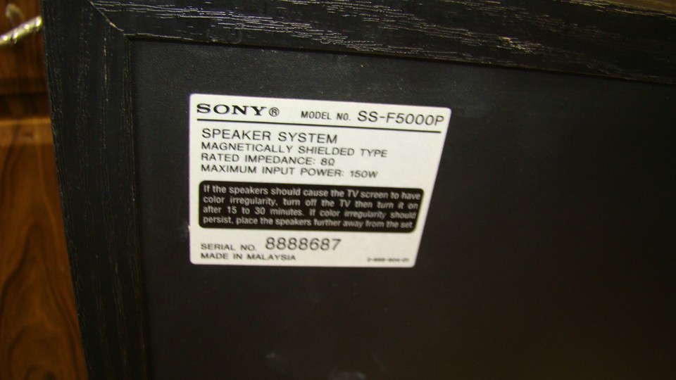 Sony SS F5000P Floor Speakers /Tested/Excellent Condition | eBay