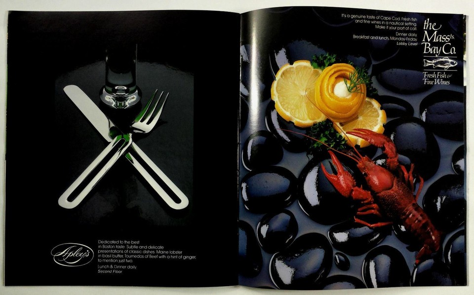 1981 Vintage Room Service & Wine Photo Menu SHERATON BOSTON HOTEL ...