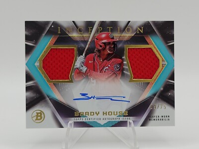 2023 Bowman Inception Brady House Autograph Dual Relic Card 09/75 ...