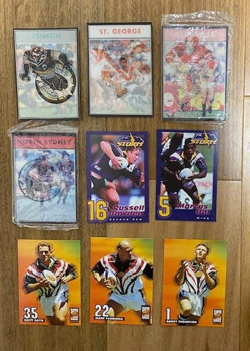 VARIOUS ODD ARL NRL CARDS FROM THE 1990s COLOURGRAMS 1992 TEAM SET ...