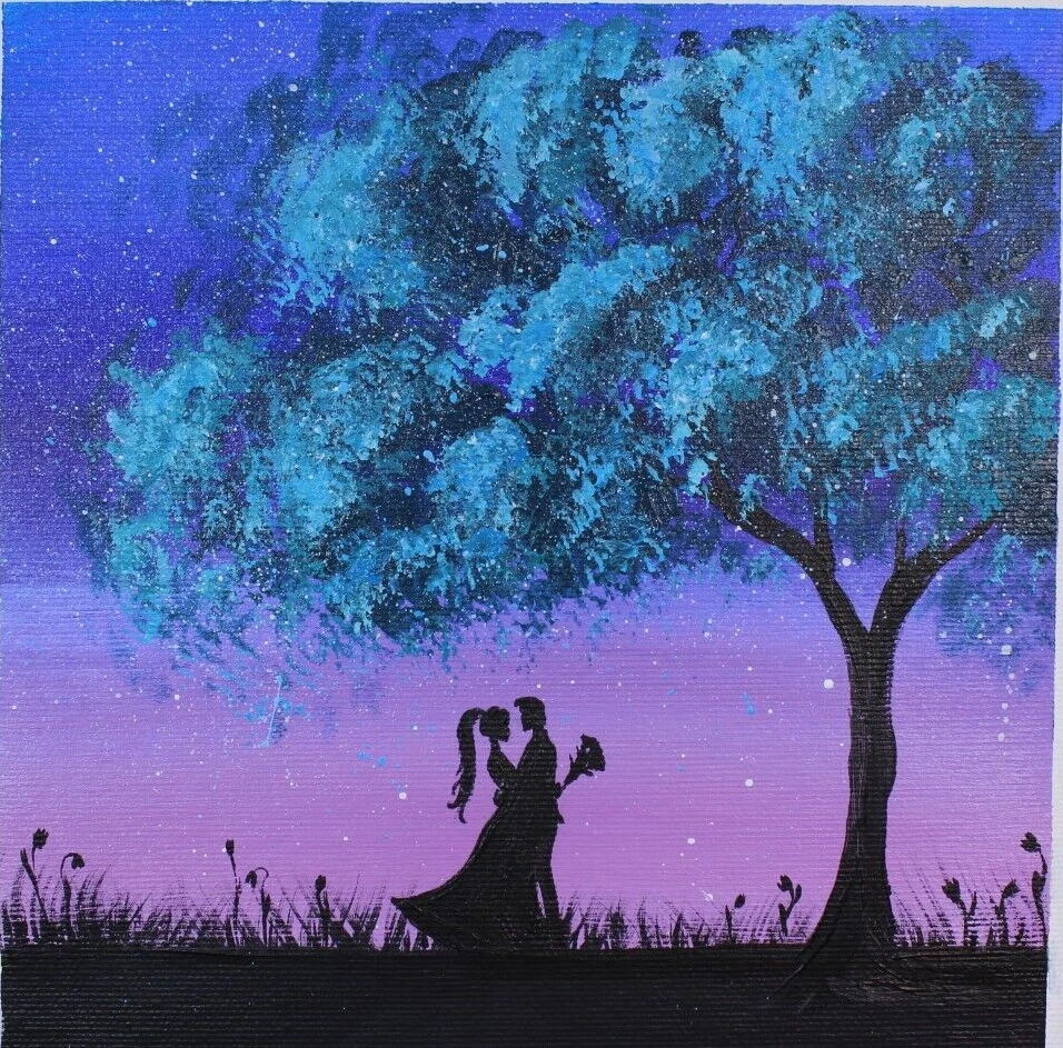 Abstract Love Acrylic Painting