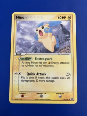 Minun 37/106 Uncommon Pokemon TCG EX Emerald 2005 | eBay