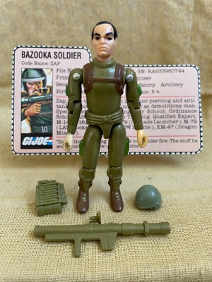 1982 GI Joe Zap v1 Straight Arm - UNBROKEN - Excellent File Card - 100% ...
