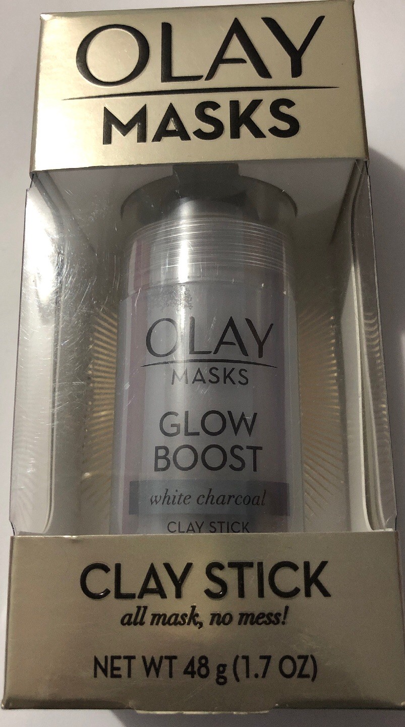 1 Olay Masks Glow Boost White Charcoal Clay Face Mask Stick, 1.7 oz ...