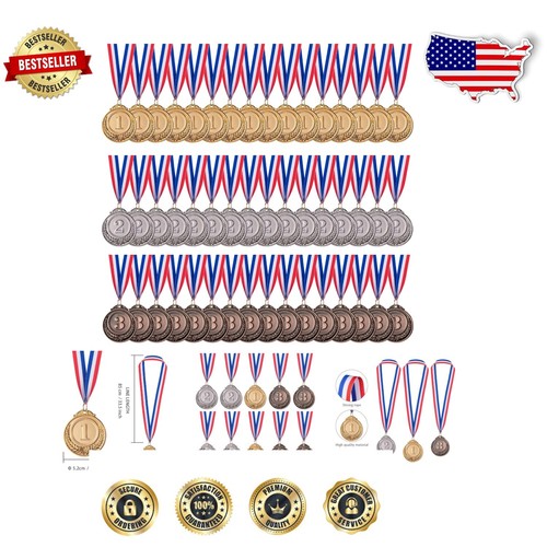Unique Double-Sided 48-Piece Medals Set for School Events - Gold ...