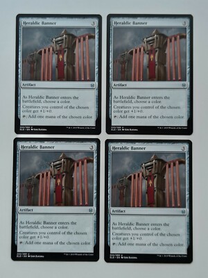 MTG Magic 4x Heraldic Banner Throne of Eldraine - Eng, Boosterfresh(NM ...