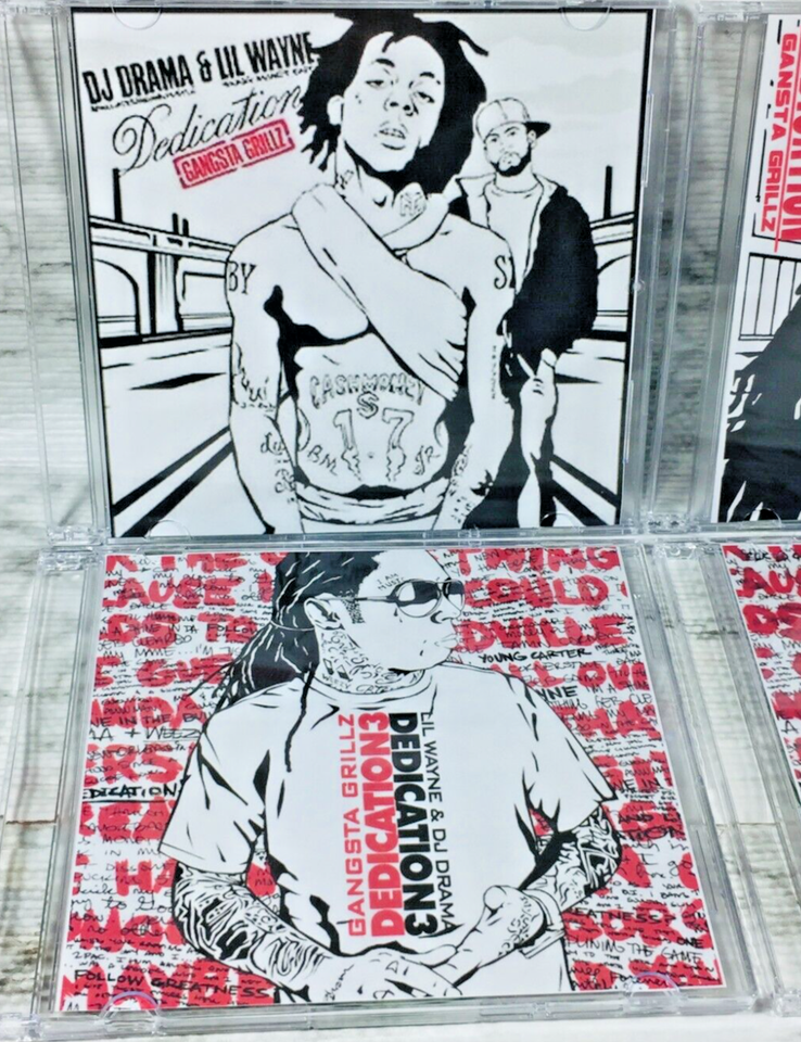 LIL WAYNE - DEDICATION (1 2 3 4) 4-DISC COLLECTION LOT (PROMO) MIXTAPE ...