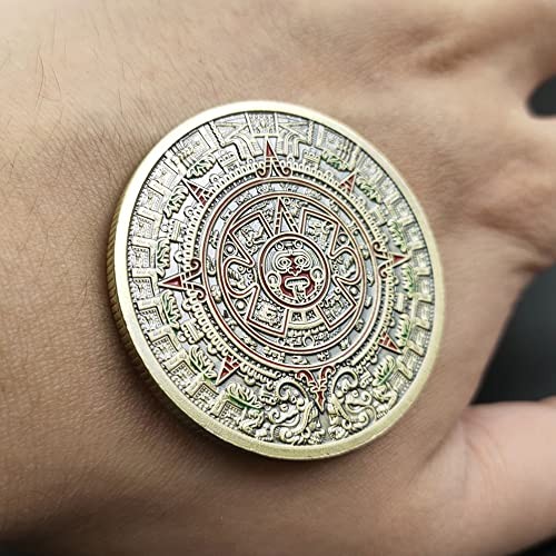 Aomcisi Mexico Mayan Calendar Aztec Art Prophecy Culture Challenge Coin ...