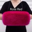 Ladies Hand Muff Fluffy Faux Fur Winter Wedding Bridal Gloves Warmer ...