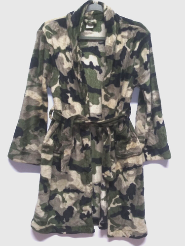 Boy's Bath Robe XL Fleece Camo Camouflage Faded Glory PLUSH SOFT belted ...