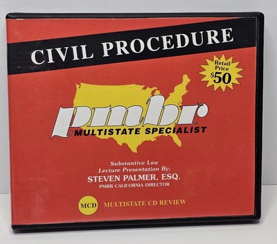 ⚖️ ️💽 KAPLAN PMBR Bar Review CIVIL PROCEDURE Audio Lecture Series CD's ...
