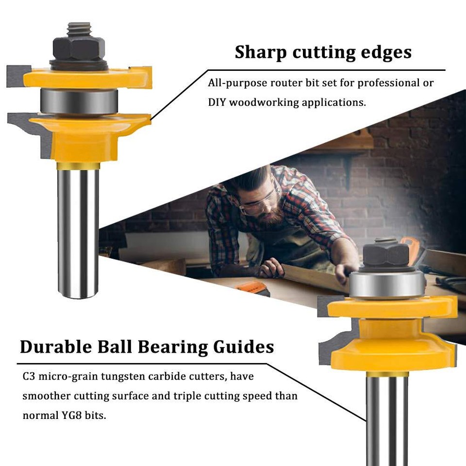 Taiwain 1/2'' Shank Router Bit Milling Tool For Woodworking Round Over ...