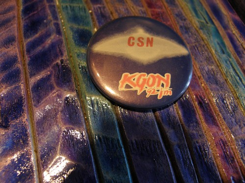 Crosby Stills & Nash CSN KGON 92 FM Portland Classic rock radio Pin ...