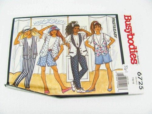 Butterick 6725 Size 7 8 10 Girls Coordinates Uncut Sewing Pattern 861 ...