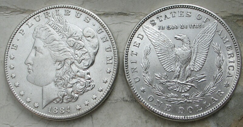 ORIGINAL ROLL 1884-P MORGAN SILVER DOLLARS CH/GEM BU | eBay