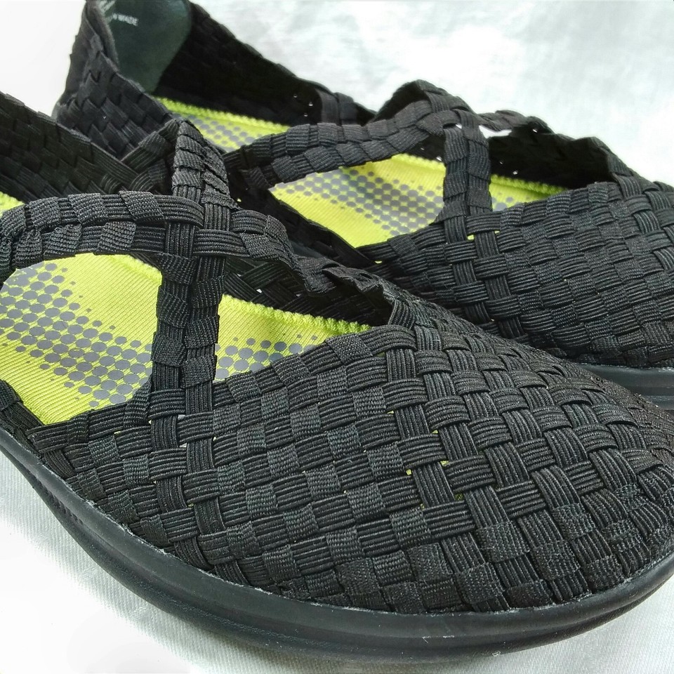 Croft & Barrow Black Woven Elastic SHOES Womens Size 10 Memory Foam ...