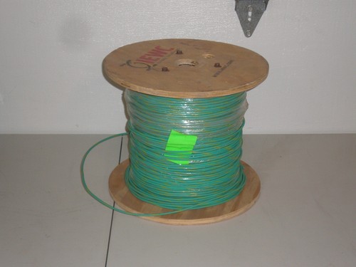 1000' XHHW-2 Green w/ Yellow Stripe 12 AWG SIS Wire 90C, 600V, 65 ...