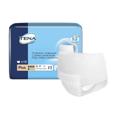 TENA ProSkin Plus Breathable Underwear Incontinence Disposable Small 15 ...