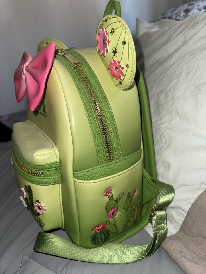 Loungefly Disney Minnie Mouse Cacti Ears Backpack & Wallet. | eBay