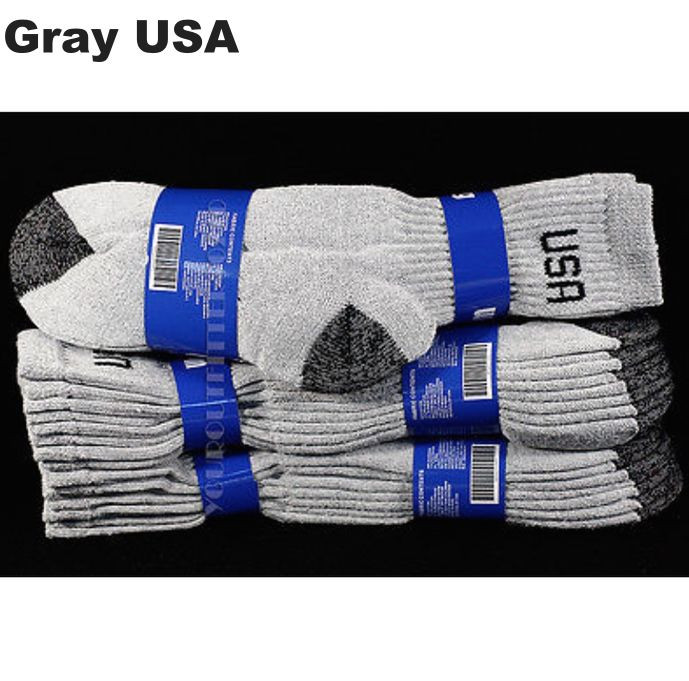 4 & 12 PACK Men Women USA Crew Socks Athletic Cotton Sports Casual 9-11 ...