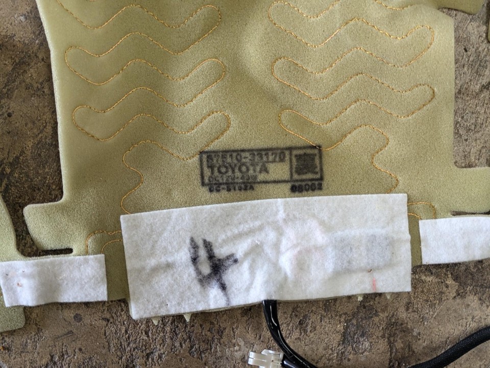 Lexus ES350 Front Bottom Cushion Seat Heater Element Toyota part 87510 ...