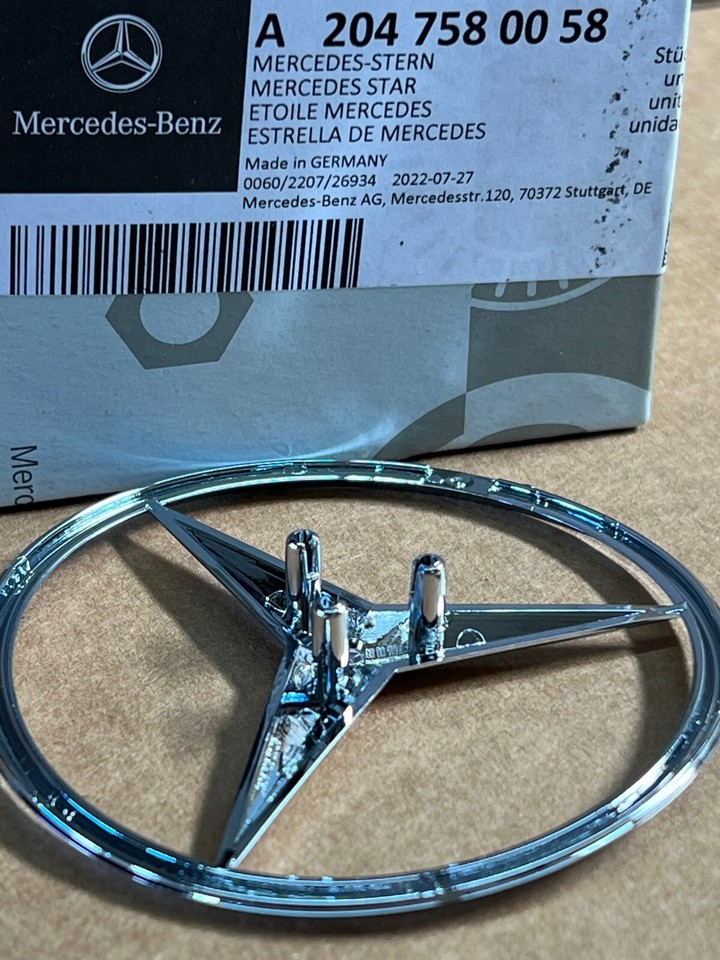 Mercedes-Benz W204 C-Class Genuine Trunk Emblem Star C250 C300 C350 C63 ...