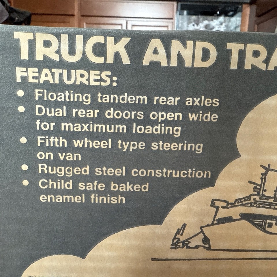 Vintage Ertl Tractor Farm Supply TSC Semi Truck Trailer In Original Box ...