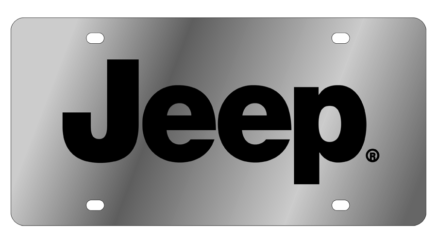 Jeep Stainless Steel License Plate Front | Black | 14181 | Daytona ...