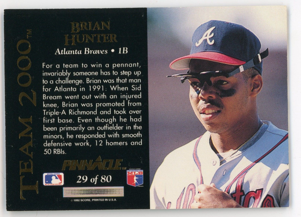 1992 Pinnacle Team 2000 Brian Hunter Card #29 | eBay