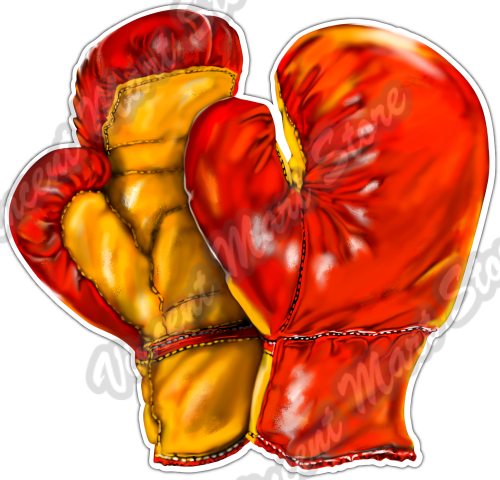 Boxing Gloves Sports Equipment Sport Ring Car Bumper Vinyl Sticker ...