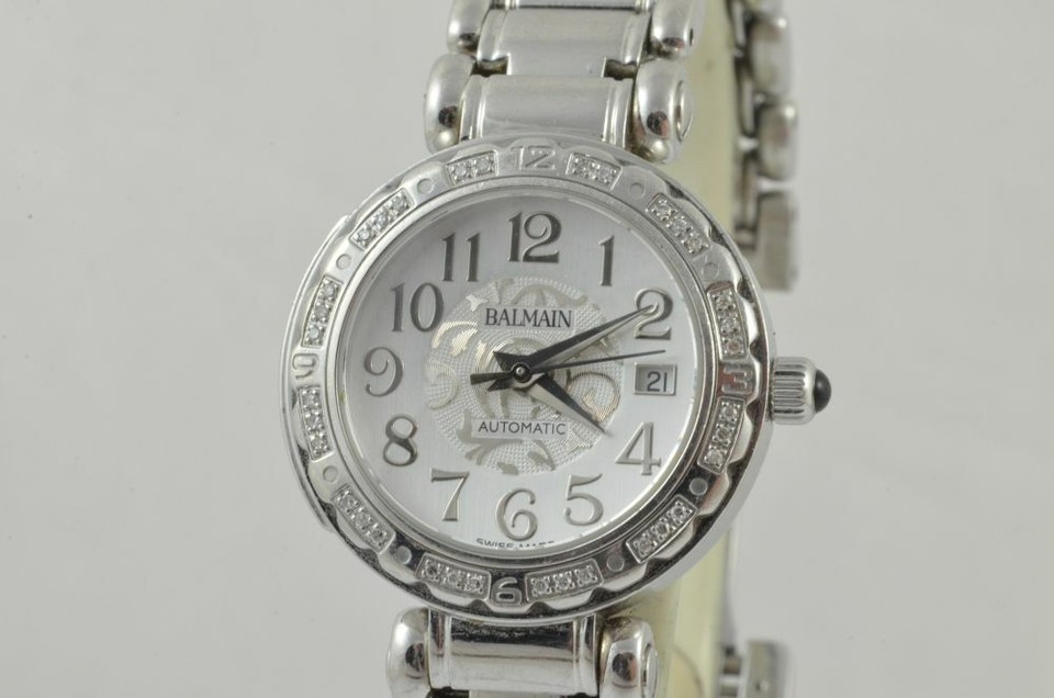 BALMAIN B3775 Women's Watch Automatic 28MM With Diamonds Bezel Top ...