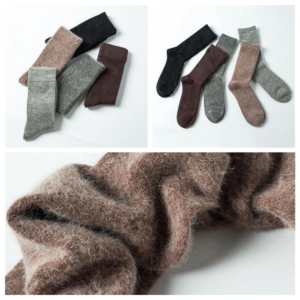 Angora Cashmere Wool Sock Mens Socks Comfortable Warm Pure Color 1 ...