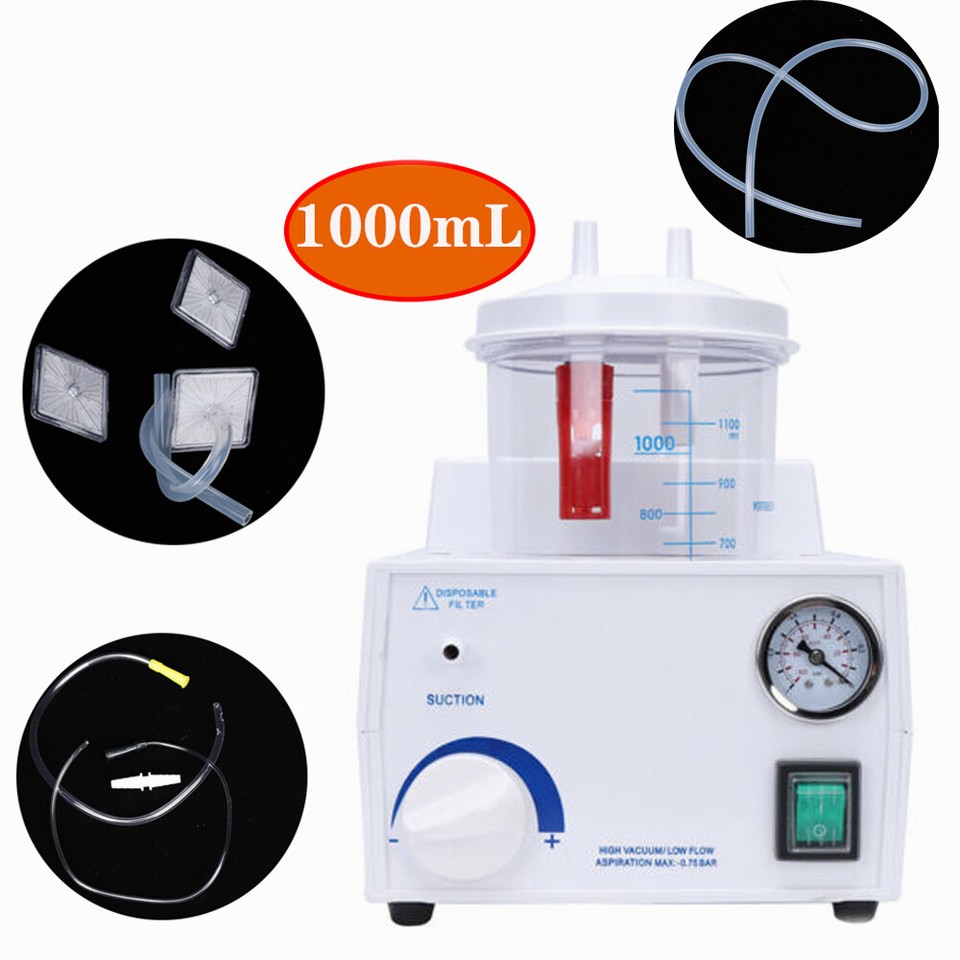 Portable Dental Phlegm Suction Unit Medical Vacuum Aspirator Machine ...