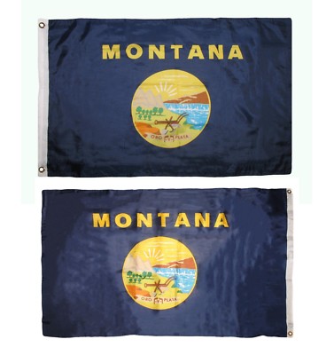 3x5 Montana Double Sided 2ply sewn Nylon Flag 3'x5' House Banner ...