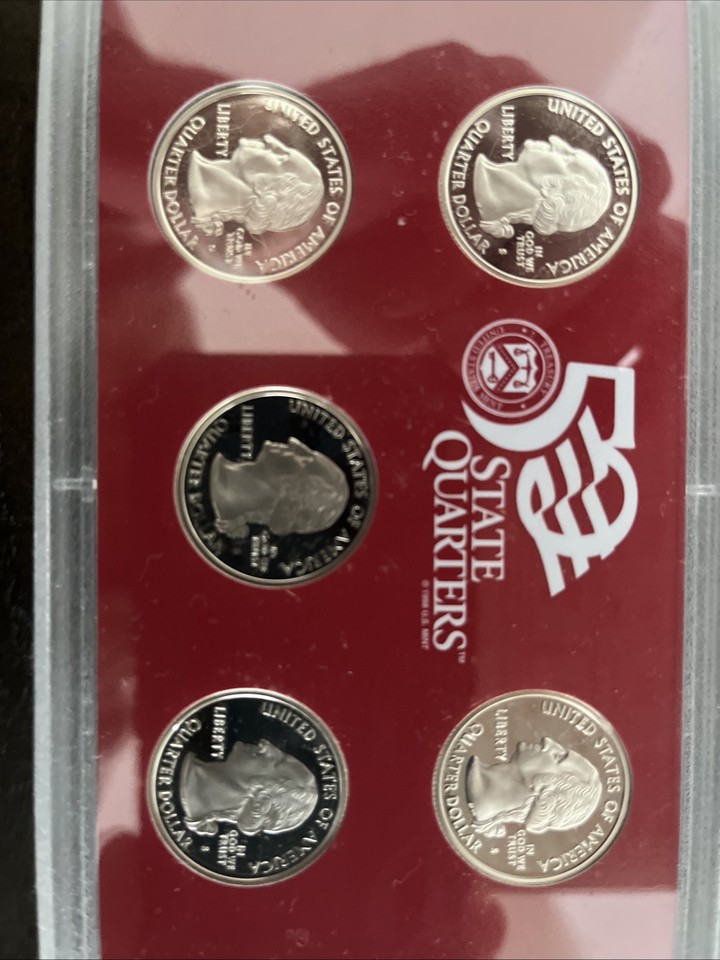2004 US Mint 50 State Quarters Silver Proof Set in Original Box/COA 1 ...