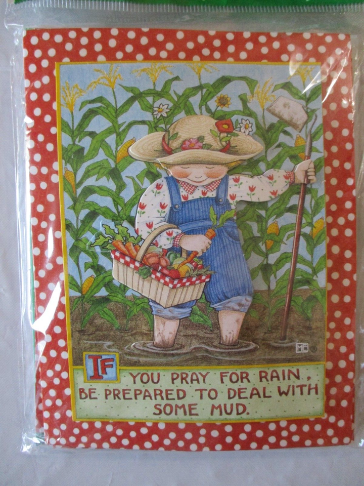 Mary Engelbreit 4 3D Note Cards Pray for Rain Deal with Some Mud New ...