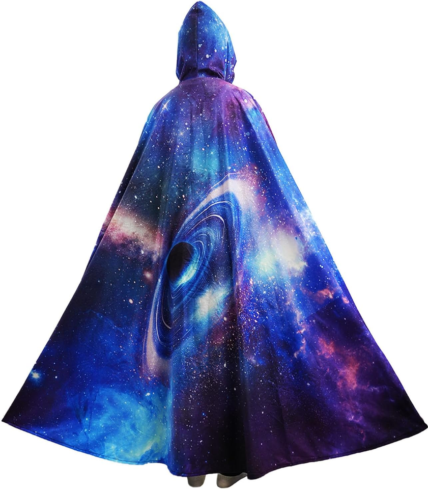 Hooded Cloak, Galaxy Hooded Cape Starry Sky Cosplay Halloween Costume ...