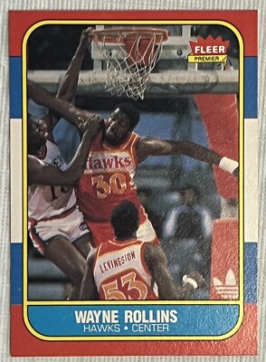 1986-87 Fleer #94 Wayne Rollins - Atlanta Hawks NBA Basketball | eBay