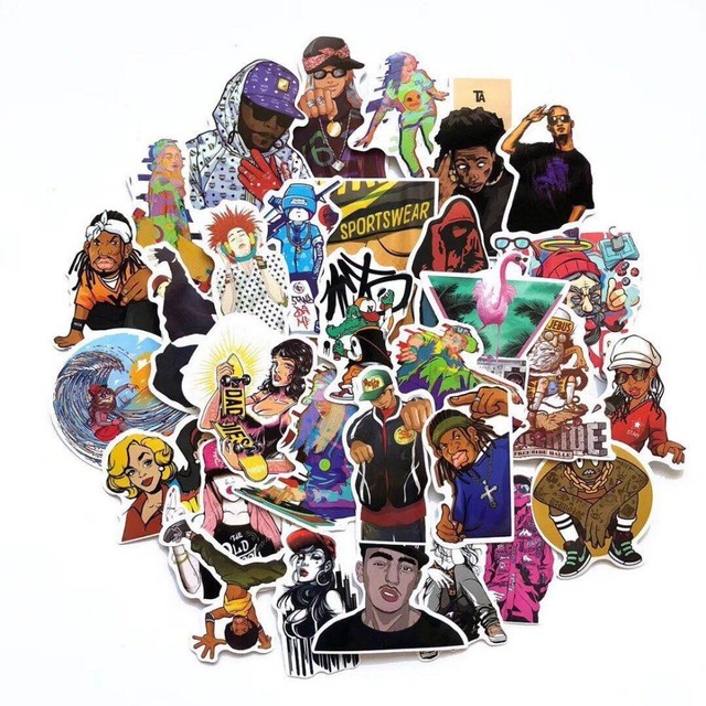 Hip-Hop Rap Street Style Sticker Pack Vinyl Decal Bomb Lot Skateboard ...