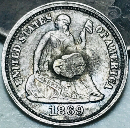 1869 S Seated Liberty Half Dime H10C Ungraded US Silver Coin CC25549 | eBay